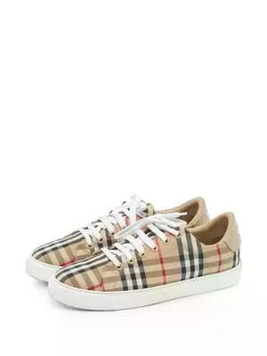 Burberry Albridge Check-print Sneakers - Neutrals
