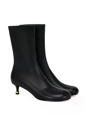 POTAMY Round-toe Heeled Ankle Boots - Black