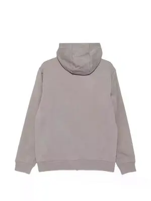 EA7 Logo Tape Zip-up Hoodie - Grey