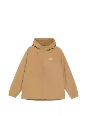 EA7 Logo-patch Hooded Jacket - Neutrals