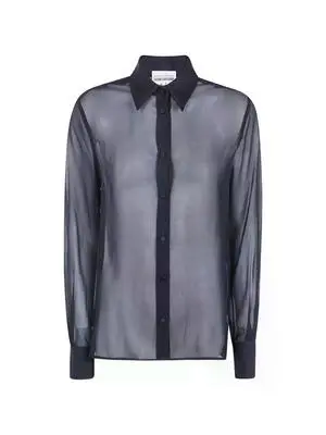 SEMICOUTURE Floelle Sheer Button-up Shirt