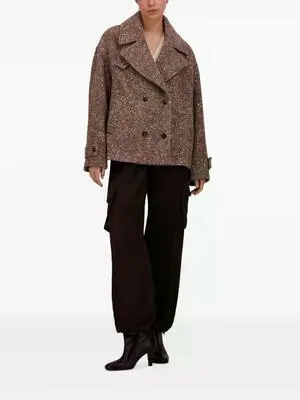 Herno Herringbone Bouclé Peacoat