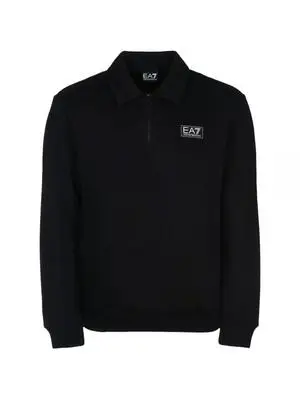 EA7 Logo-patch Half-zip Sweater