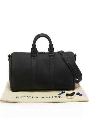 LOUIS VUITTON Keepall Bandoulière Aerogram Duffel Bag - Black