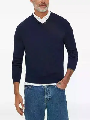BENETTON V-neck Sweater - Blue
