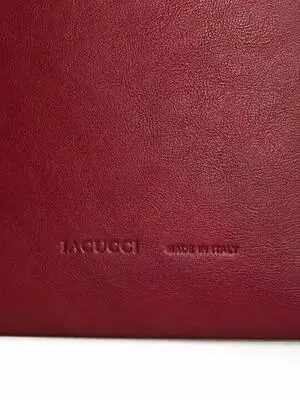 IACUCCI Logo-debossed Leather Tote Bag