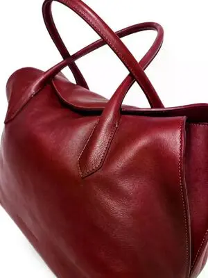 IACUCCI Logo-debossed Leather Tote Bag
