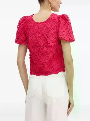 MORGAN Oria Floral Lace V-neck Top