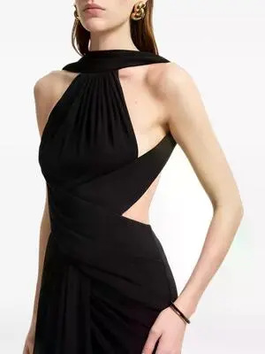 Elie Saab Halter-neck Draped Maxi Dress