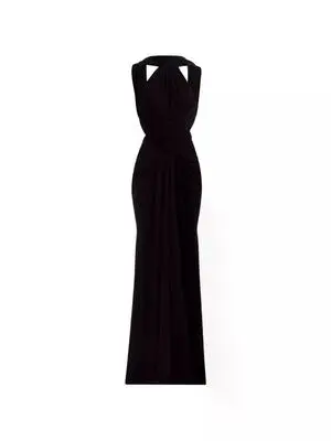Elie Saab Halterneck Maxi Dress - Black