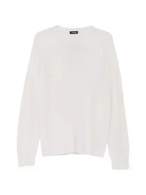 CENERE GB Ribbed Raglan-sleeve Sweater - White