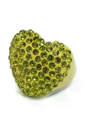 Bimba Y Lola Lime Crystals Heart Ring