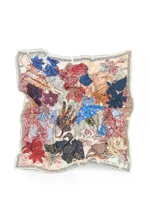Bimba Y Lola Sand Arabesque Print Scarf - Neutrals