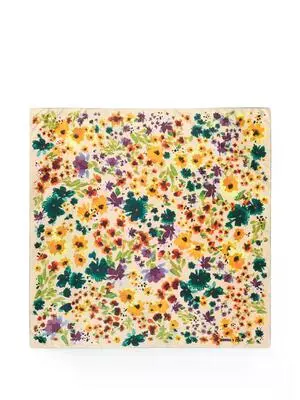 Bimba Y Lola Sand Watercolor Floral Scarf - Neutrals