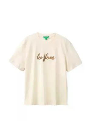 BENETTON Embroidered-logo T-shirt