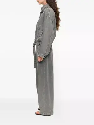 Bimba Y Lola Washed Light Gray Fluid Denim Jacket