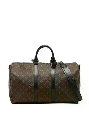 LOUIS VUITTON Monogram Keepall Bandouliere Duffel Bag - Brown