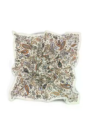Bimba Y Lola Ivory Paisley Scarf - Neutrals