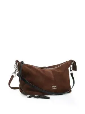 Bimba Y Lola Medium Coffee Suede Madrid Bag
