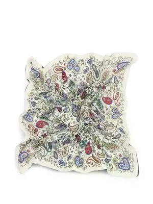 Bimba Y Lola Off-white Paisley Shawl - Neutrals