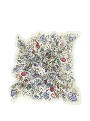 Bimba Y Lola Off-white Paisley Shawl