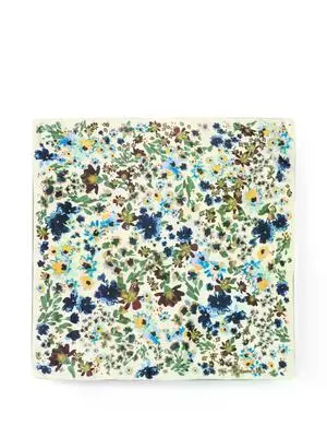 Bimba Y Lola Ivory Watercolor Floral Scarf - Neutrals