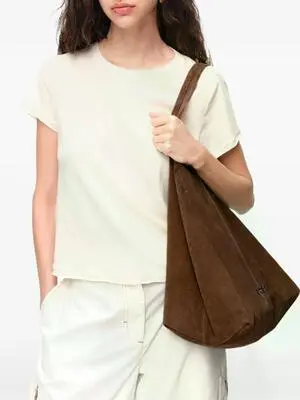 Bimba Y Lola Coffee Suede Maxi Shopper Bag