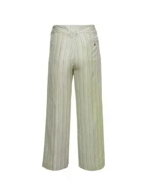 Missoni Green Stripe Lurex-knit Trousers