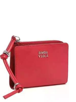 Bimba Y Lola Red Leather Compact Purse Red