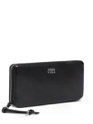 Bimba Y Lola Large Leather Wallet - Black