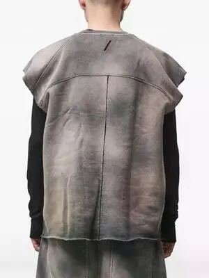 THOM KROM Stone-washed Raw-edge Vest