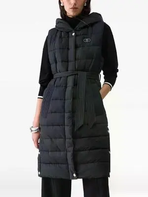 Liu Jo Long Gilet In Matte Nylon