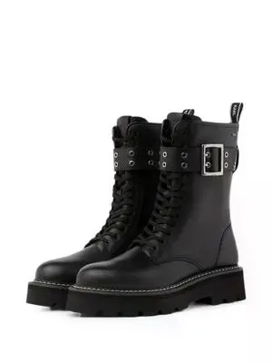 Karl Lagerfeld Kyla Lace-up Buckle Boots