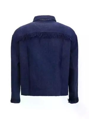 BAZISZT Vedu Fringe-trimmed Reversible Jacket - Grey