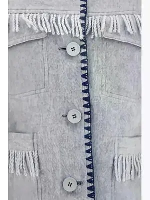 BAZISZT Vedu Fringe-trimmed Reversible Jacket