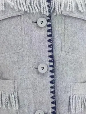 BAZISZT Vedu Fringe-trimmed Reversible Jacket