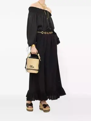 Chloé Rope-detailed Logo-embroidered Tote Bag