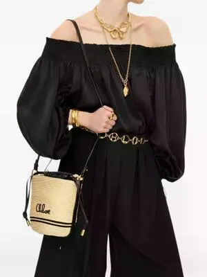 Chloé Rope-detailed Logo-embroidered Tote Bag