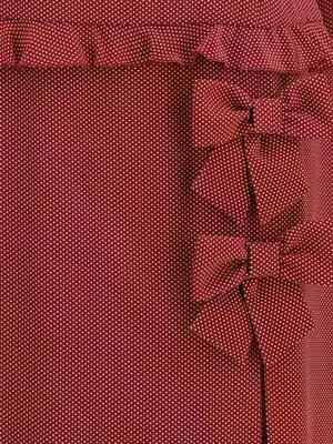 Alessandra Rich Midi Bow-embellished Ruffled Dress