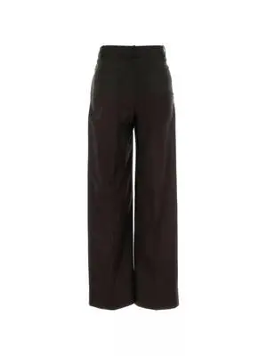 Loulou De Saison Sbiru Wool Palazzo Pants - Brown