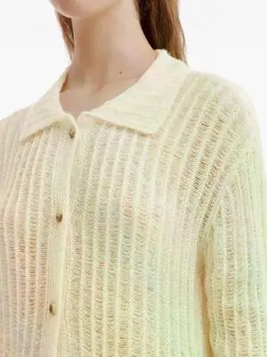 B+AB Ribbed-knit Collared Cardigan