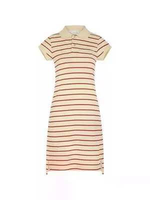 Rabanne Striped Polo Dress - Neutrals