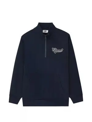 CHOCOOLATE Logo-embroidered Quarter-zip Sweater
