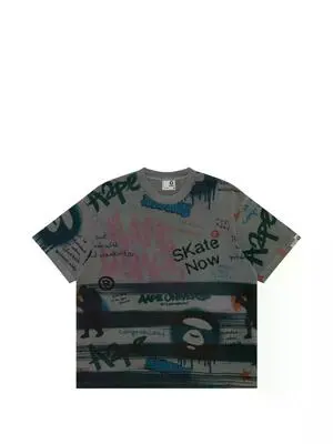 AAPE BY *A BATHING APE Graffiti-print T-shirt - Grey
