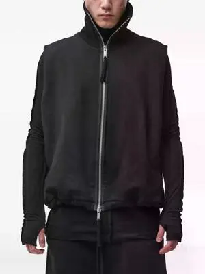 THOM KROM High-neck Sleeveless Hoodie - Black