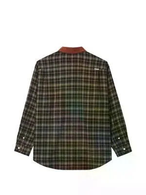 Izzue Check-pattern Corduroy-collar Shirt