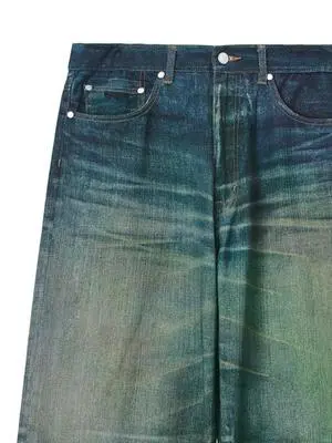 Izzue Faded Effect Whiskered Jeans