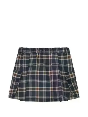 CHOCOOLATE Check-pattern Cargo Mini Skirt