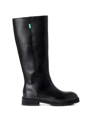 BENETTON Chunky-sole Knee-high Boots - Black
