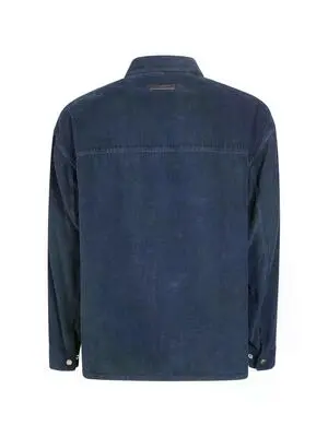 PAOLO PECORA Corduroy Press-stud Shirt - Blue
